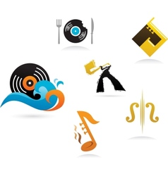 Music infographic and icon set of instruments Vector Image