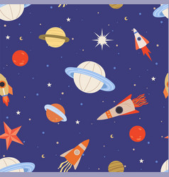 Seamless childish pattern with party animals Vector Image