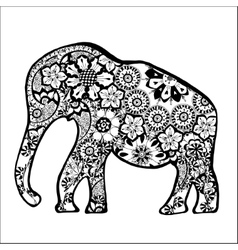 Elephant calligraphic elements Royalty Free Vector Image