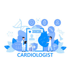 Cardiologist concept for web header hypo Vector Image