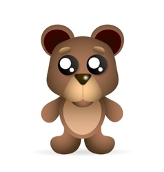 Cute brown teddy bear Royalty Free Vector Image