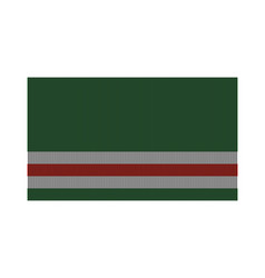 Flag chechen republic in official colors Vector Image