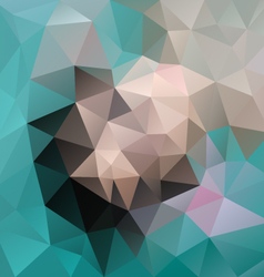 Blue green emerald polygon triangular pattern Vector Image