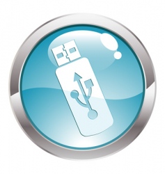 No usb stick sign icon usb flash drive button Vector Image