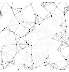 Molecular and atom structure with plexus 3d Vector Image