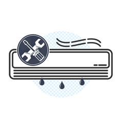 Air conditioning system repair symbol Royalty Free Vector