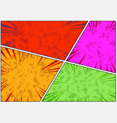 Bright colorful dotted comic book style story Vector Image