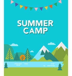Children summer camp poster Royalty Free Vector Image