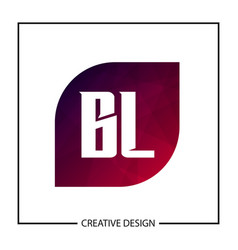 Initial letter bl logo template design Royalty Free Vector