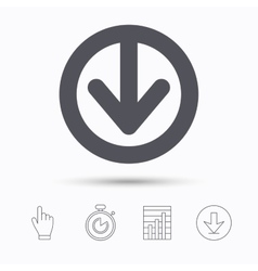 Download icon load internet data sign Royalty Free Vector