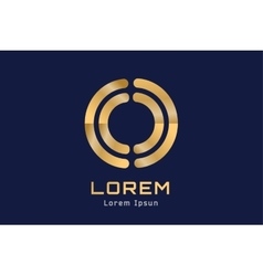 Circle ring logo design abstract flow icon Vector Image