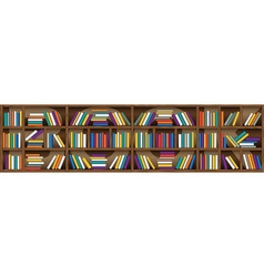 Library book shelf seamless pattern Royalty Free Vector