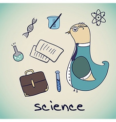 Bird Science Professor Royalty Free Vector Image