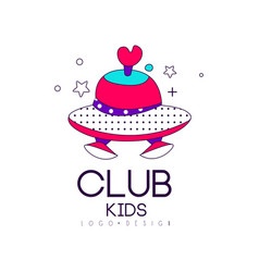 Kids club and toyshop logo design set emblems Vector Image