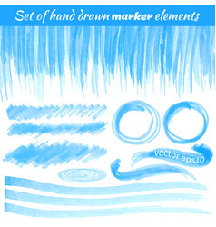 Marker hand drawn chart mind map doodle elements Vector Image