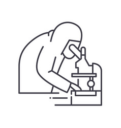 Laboratory analysis flat icon Royalty Free Vector Image
