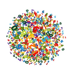 Art tree with math symbols for your design Vector Image