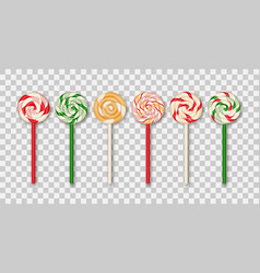Christmas candy lollipop Royalty Free Vector Image