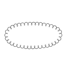 Circle and square scalloped frames set Royalty Free Vector