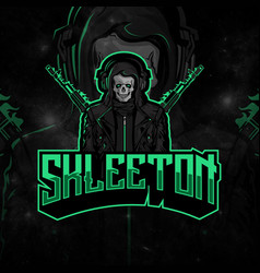 Wolf slayer logo mascot Royalty Free Vector Image