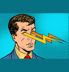 Lightning human eye Royalty Free Vector Image - VectorStock