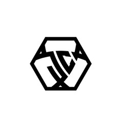 Jc logo monogram esport gaming with gas shape Vector Image