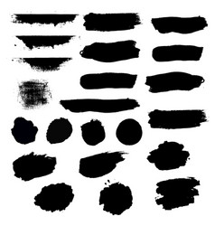 Black stains big set Royalty Free Vector Image