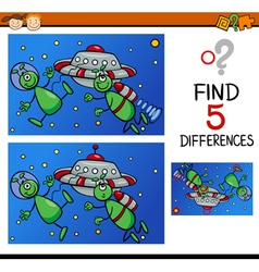 Find differences cartoon task Royalty Free Vector Image