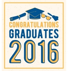 Graduation background class of 2018 with graduate Vector Image