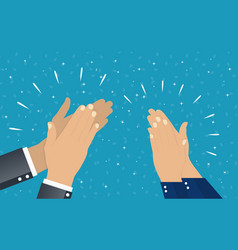 Flat design clapping hand applause banners Vector Image