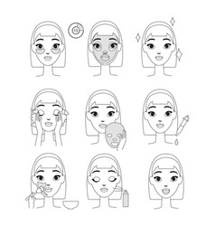 How to wear medical face mask covid-19 protection Vector Image