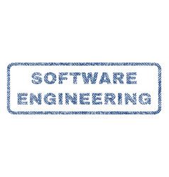 Software engineering textile stamp Royalty Free Vector Image