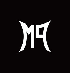 Mp monogram logo with abstract hexagon style Vector Image