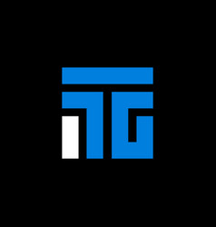 Tg or gt letter logo unique and attractive Vector Image