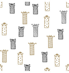 Seamless pattern with gift boxes wallpaper Vector Image
