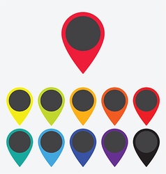 Set of bright map pointers Royalty Free Vector Image
