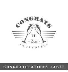 Congratulations hand lettering calligraphic Vector Image