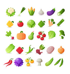 Vegetable set Royalty Free Vector Image - VectorStock
