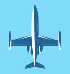 Aeroplane back view image Royalty Free Vector Image