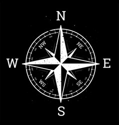 Ancient golden compass rose Royalty Free Vector Image