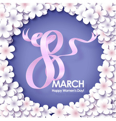 March 8 greeting card Royalty Free Vector Image