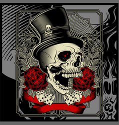 Mafia girl wearing cap and rose hand Royalty Free Vector