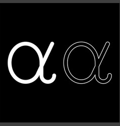 Alpha greek symbol capital letter uppercase font Vector Image