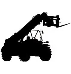 Telescopic handler silhouette Royalty Free Vector Image