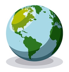 World map globe cartoon Royalty Free Vector Image