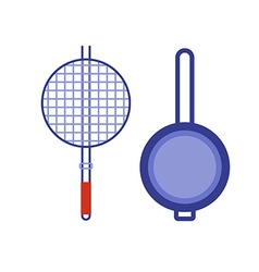 Cartoon cast iron skillet with non-stick coating Vector Image