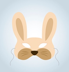 Blue mask with feathers Royalty Free Vector Image