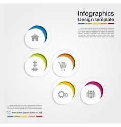 Infographic report template with arrows and text Vector Image