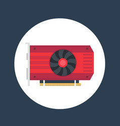 Video card monochrome object or element Royalty Free Vector