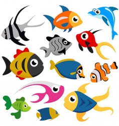 Cartoon wild animal set Royalty Free Vector Image